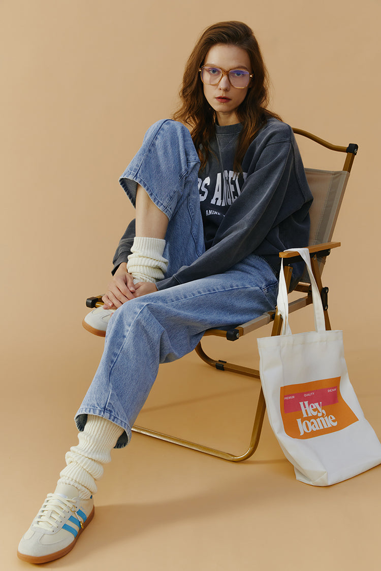 High-Line Straight Cropped Jeans (Turkish Cotton) – Hey Joanie