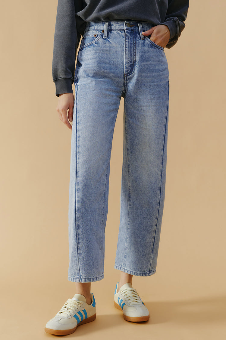 High-Line Straight Cropped Jeans (Turkish Cotton) – Hey Joanie